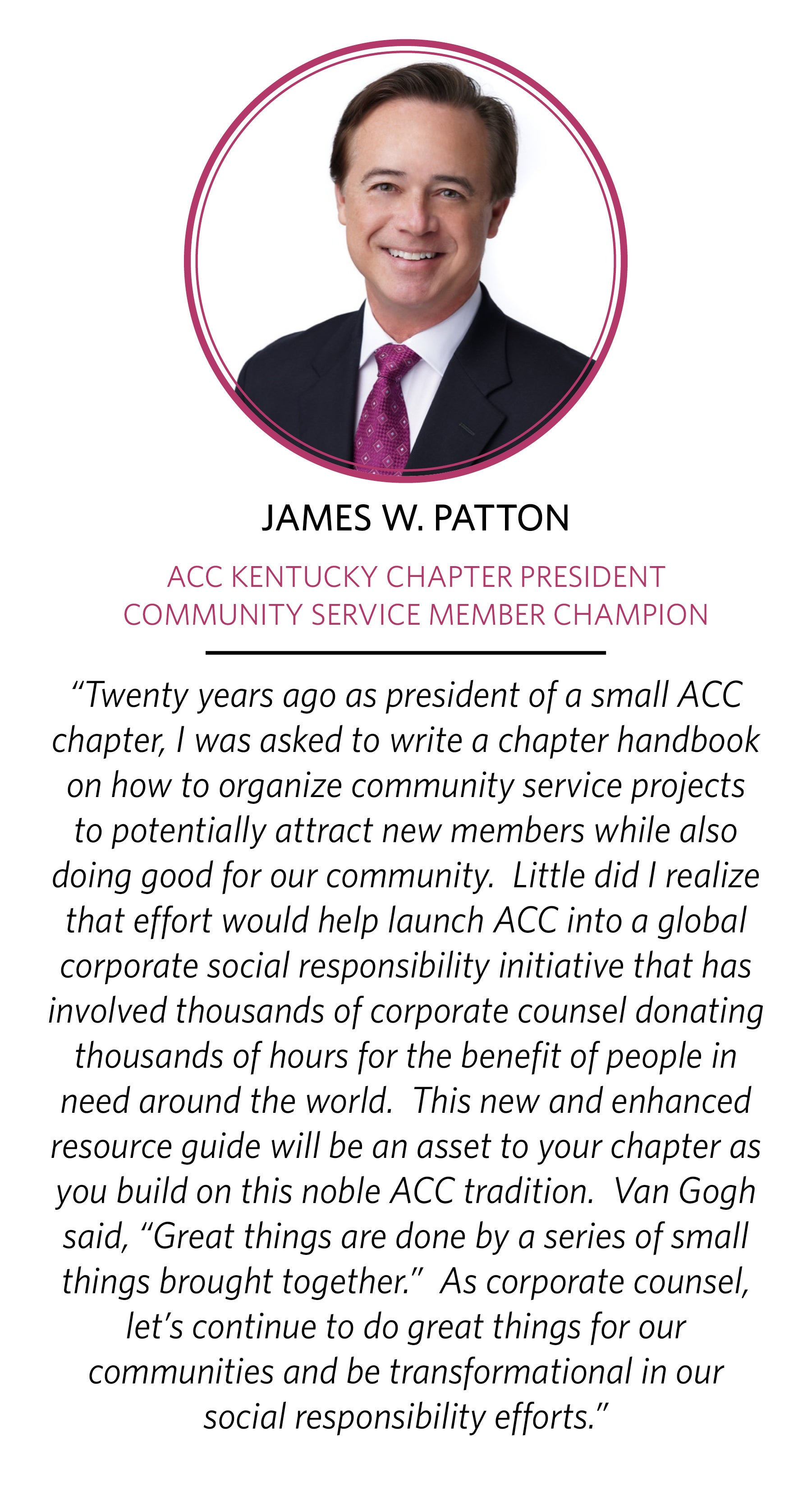 Global Community Service Month | Association of Corporate Counsel (ACC)