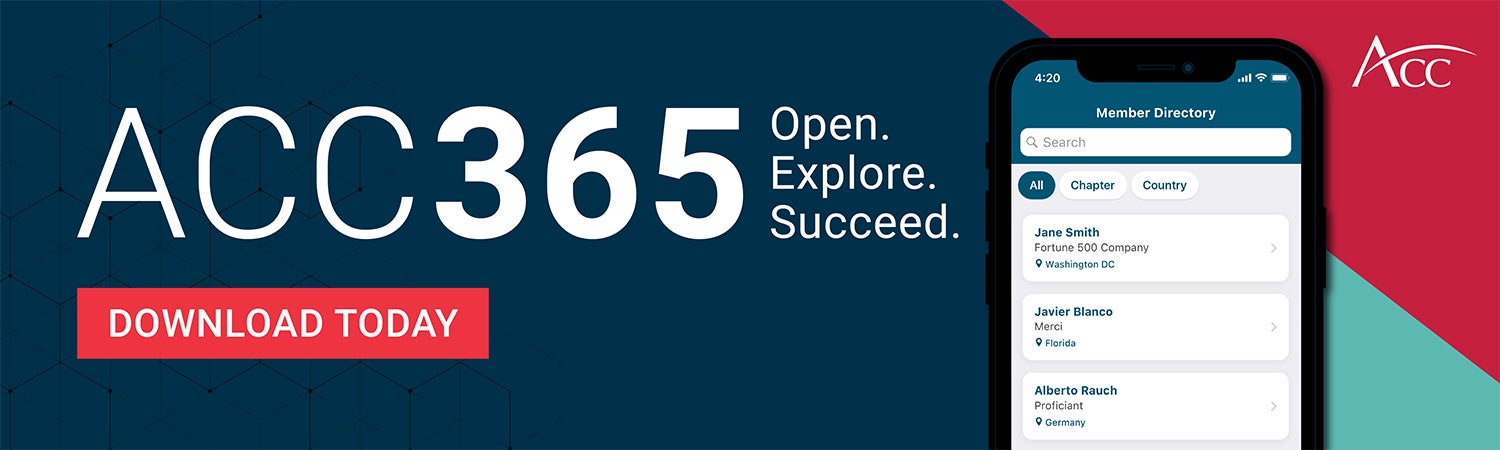 Test | Association of Corporate Counsel (ACC)